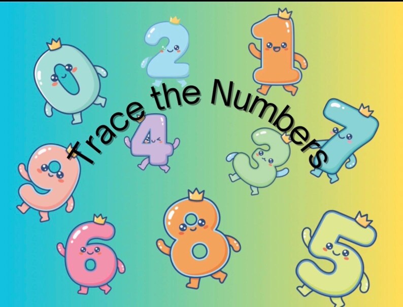 Trace the Numbers – Preschool & Kindergarten Number Tracing Worksheet ...