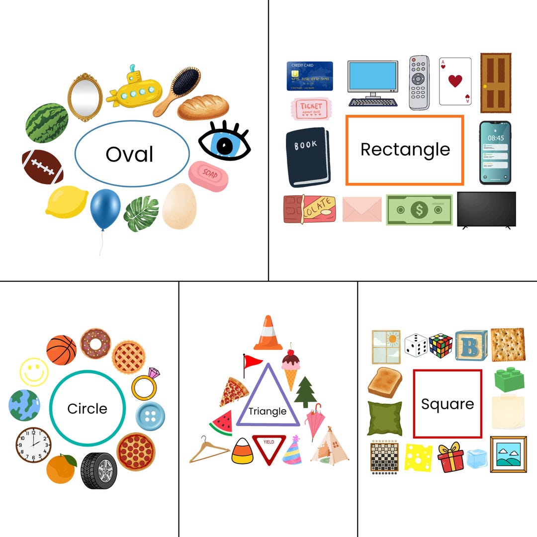 Everyday Shapes Poster | Preschool Classroom Wall Art | Montessori ...