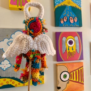 Scrappy Angel . Crochet Doll Handmade - Etsy