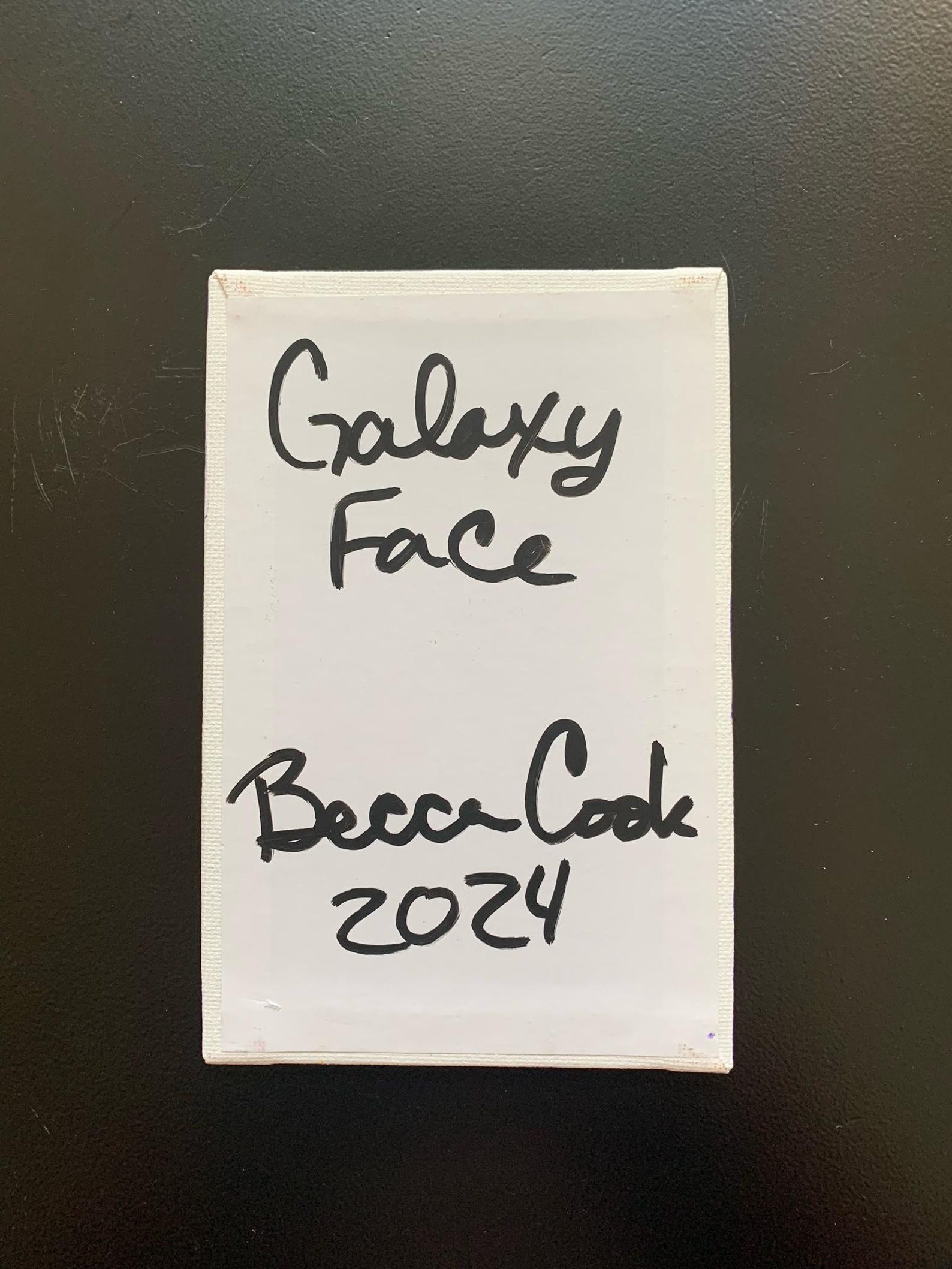 Galaxy Face, 4x6 Mini Painting, Original Folk Art Painting, Becca Cook ...