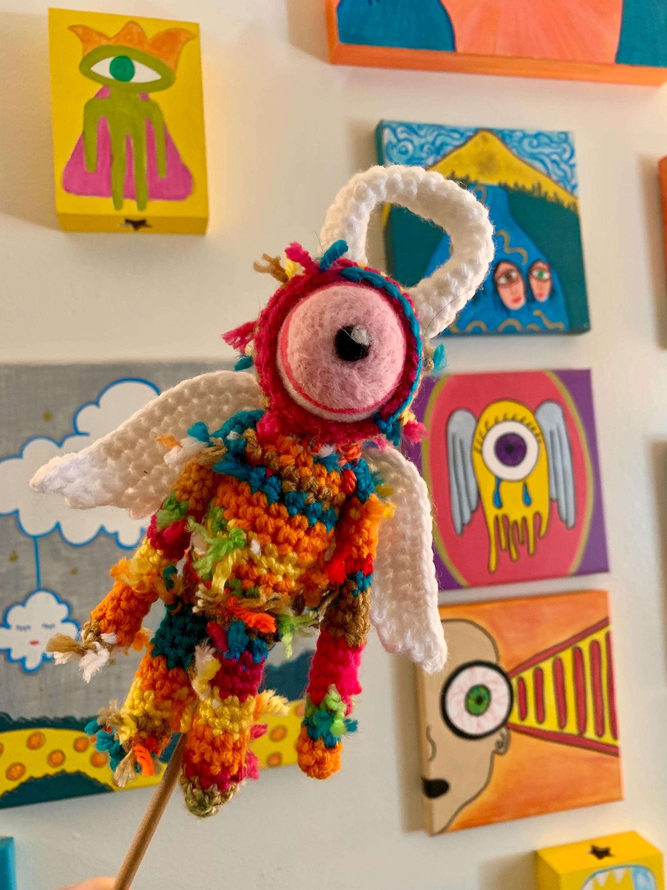 Scrappy Angel . Crochet Doll Handmade - Etsy