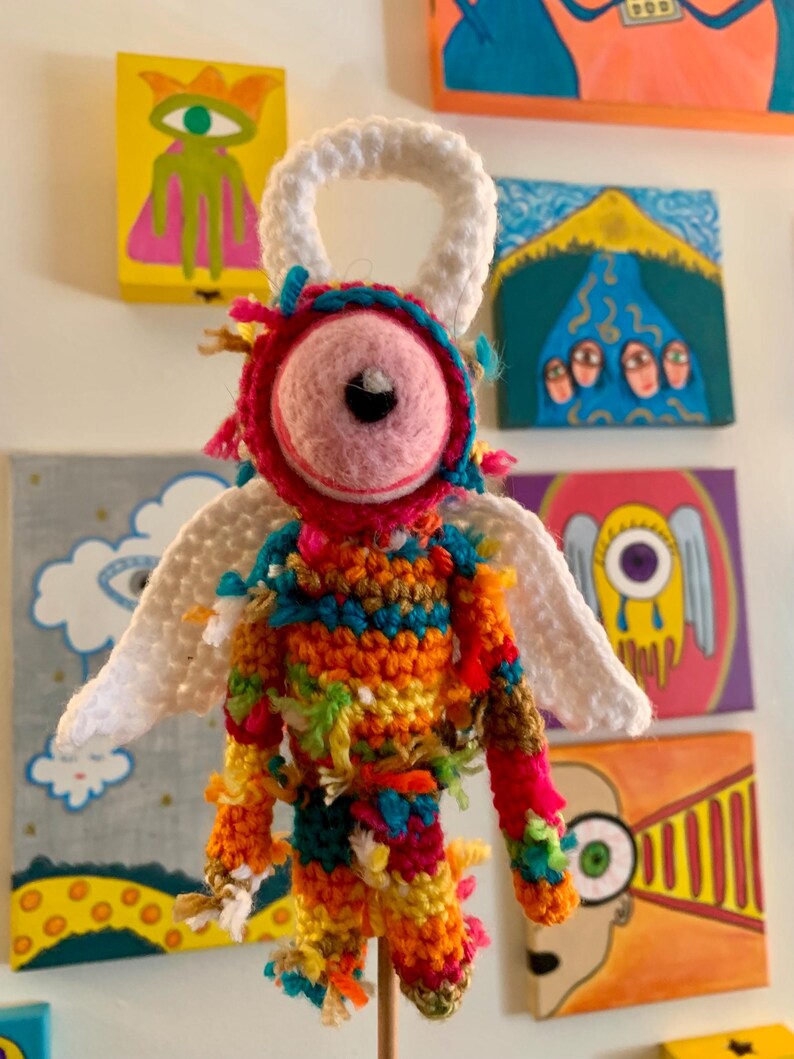 Scrappy Angel . Crochet Doll Handmade - Etsy
