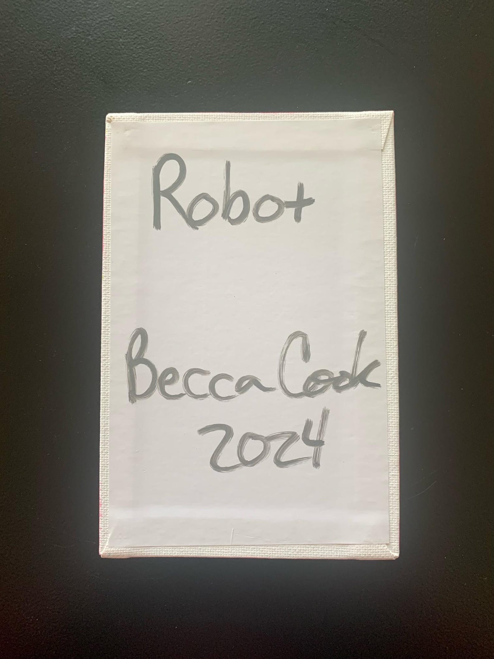 Robot, 4x6 Mini Painting, Original Folk Art Painting, Becca Cook - Etsy