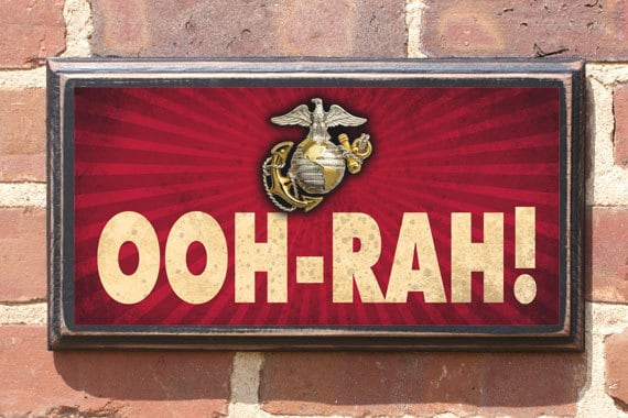 US Marine Corps Ooh-Rah Wall Art Sign Plaque Gift Present | Etsy