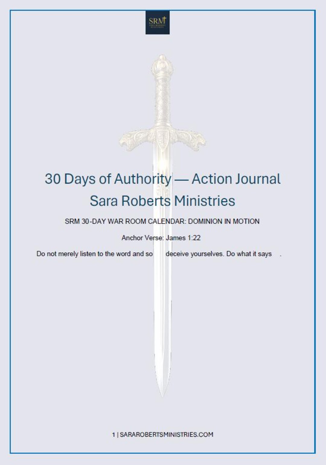 30-day Authority Action Journal PDF | Christian Devotional Planner ...
