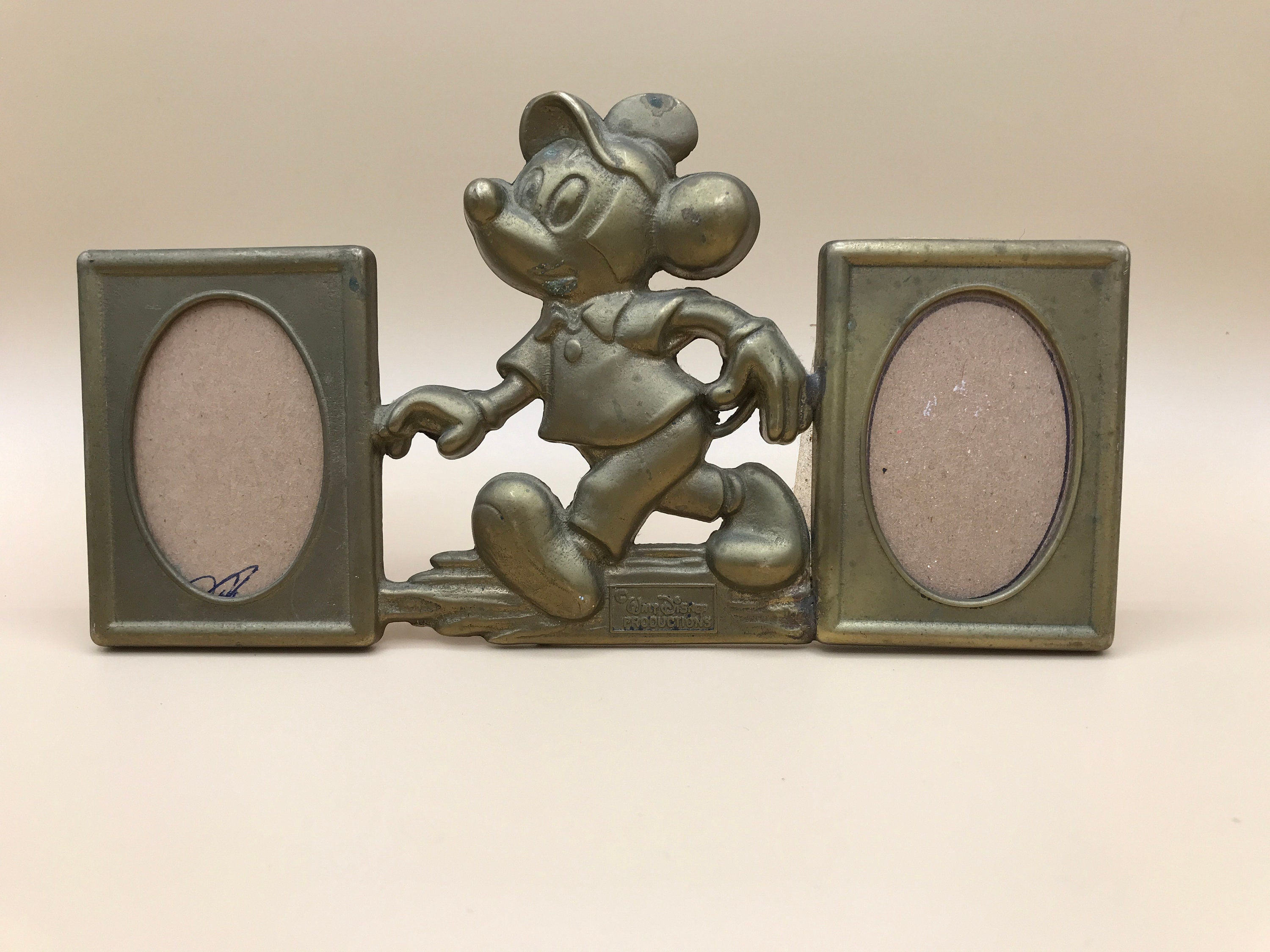 Vintage Brass Mickey Mouse Picture Frame - Etsy