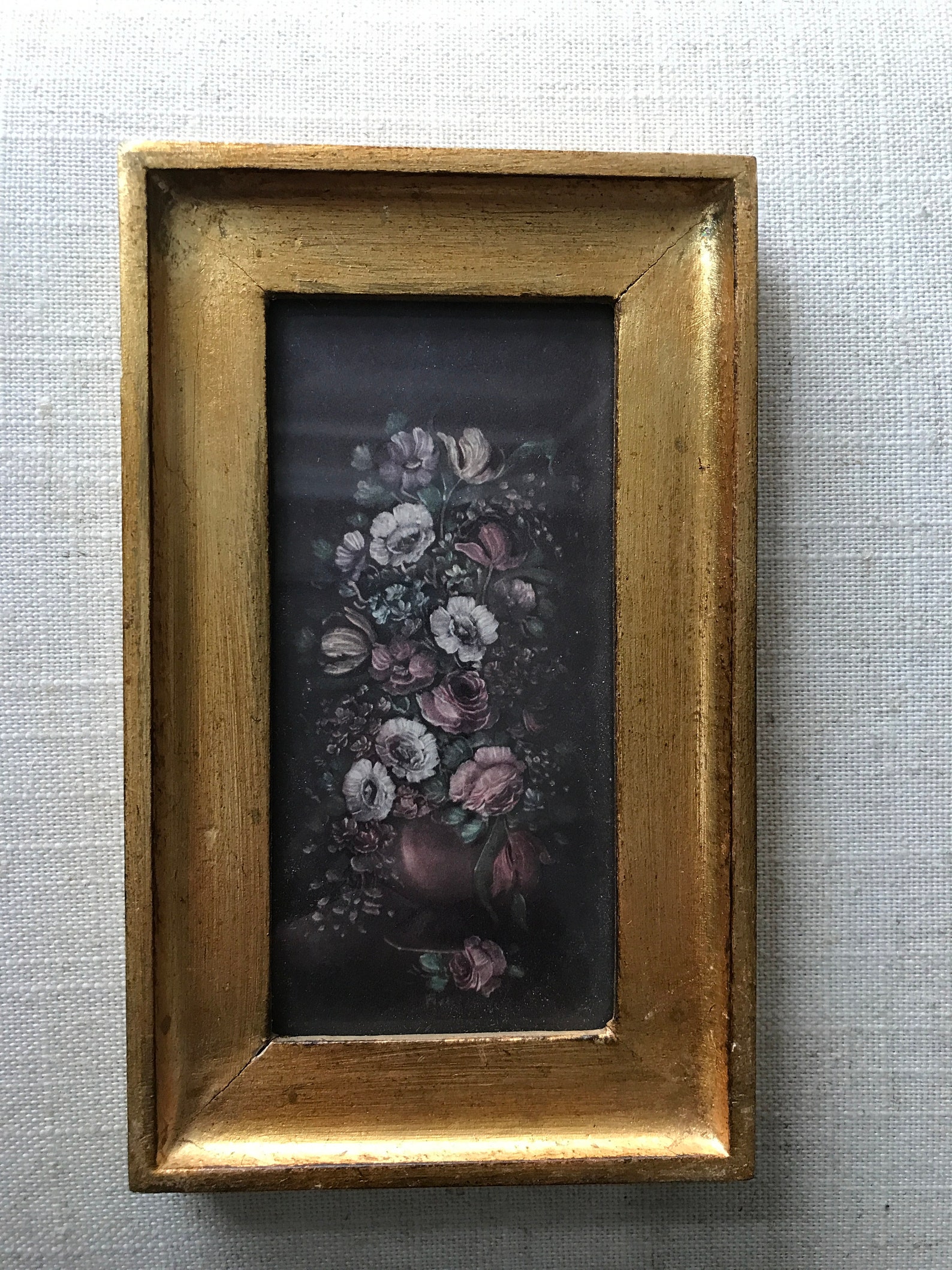 Two Small Vintage Prints, Flemish School Flowers G.B. - Florence Made ...
