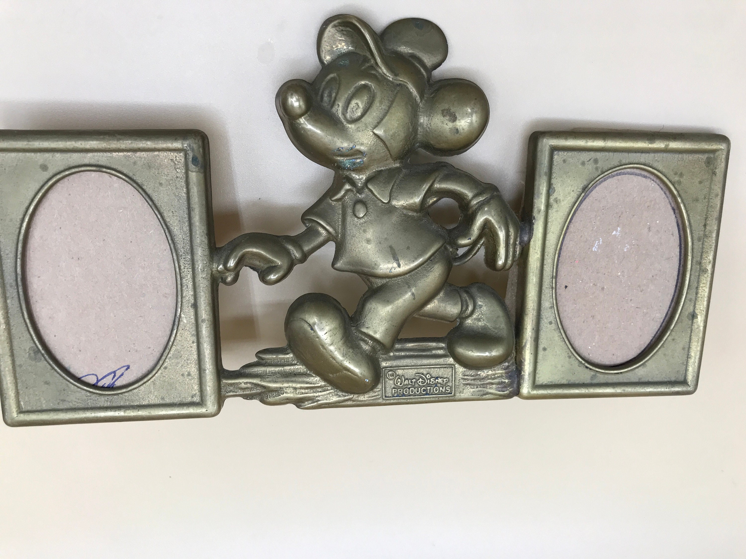 Vintage Brass Mickey Mouse Picture Frame - Etsy
