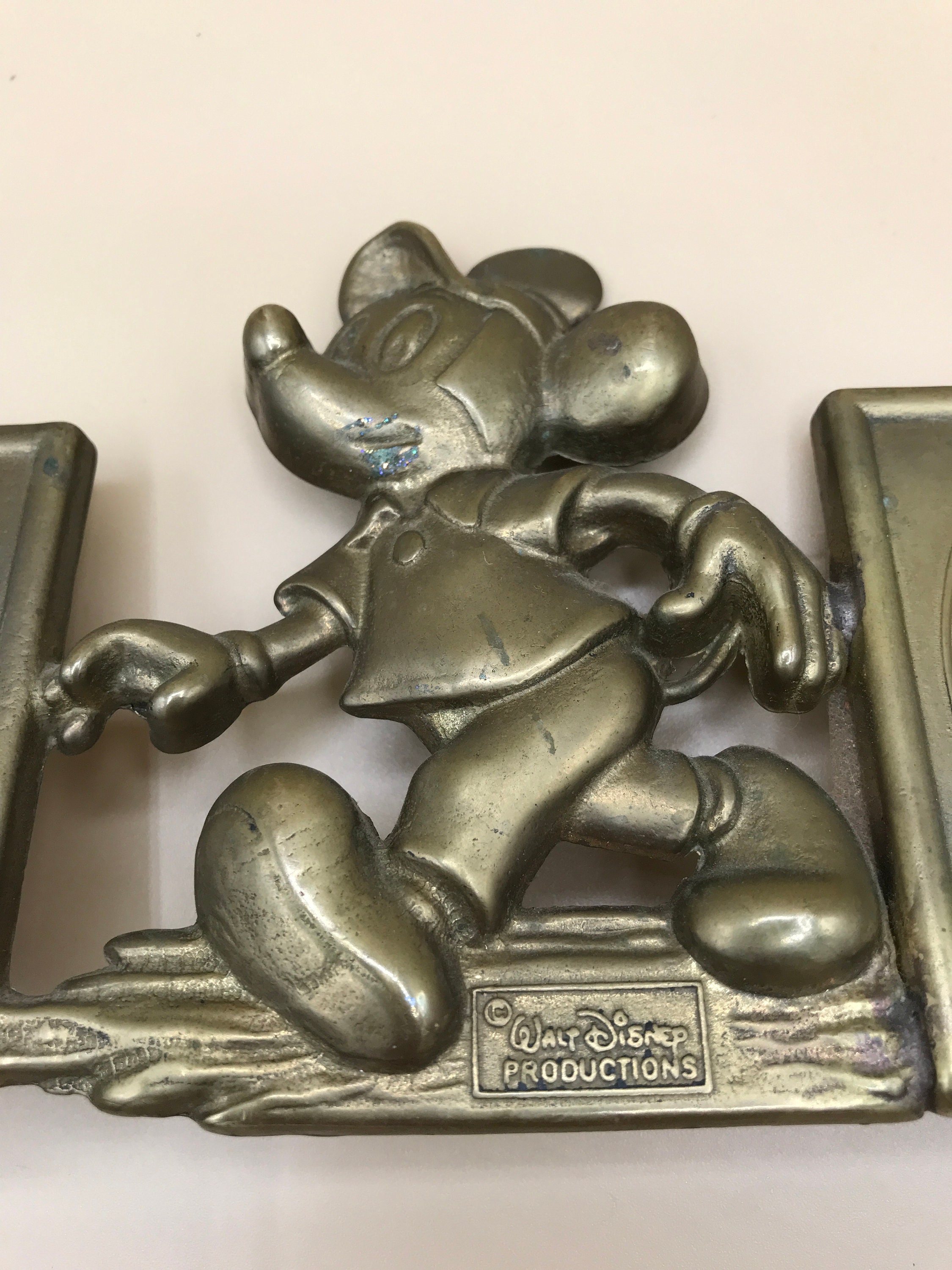 Vintage Brass Mickey Mouse Picture Frame - Etsy