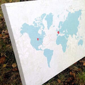 Vintage Map, World Map Gift, Custom World Map, Custom Map Gift, Long ...