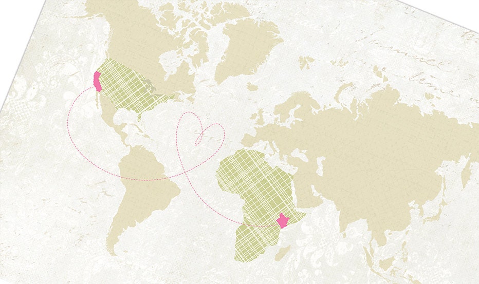 Custom World Map Custom Map Gift Love Map Guest Book - Etsy