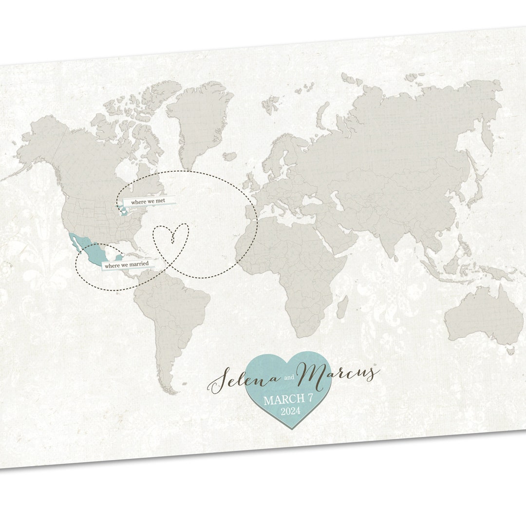 Wedding Map, Wedding Centerpiece, Guestbook Sign In, Wedding Guestbook ...