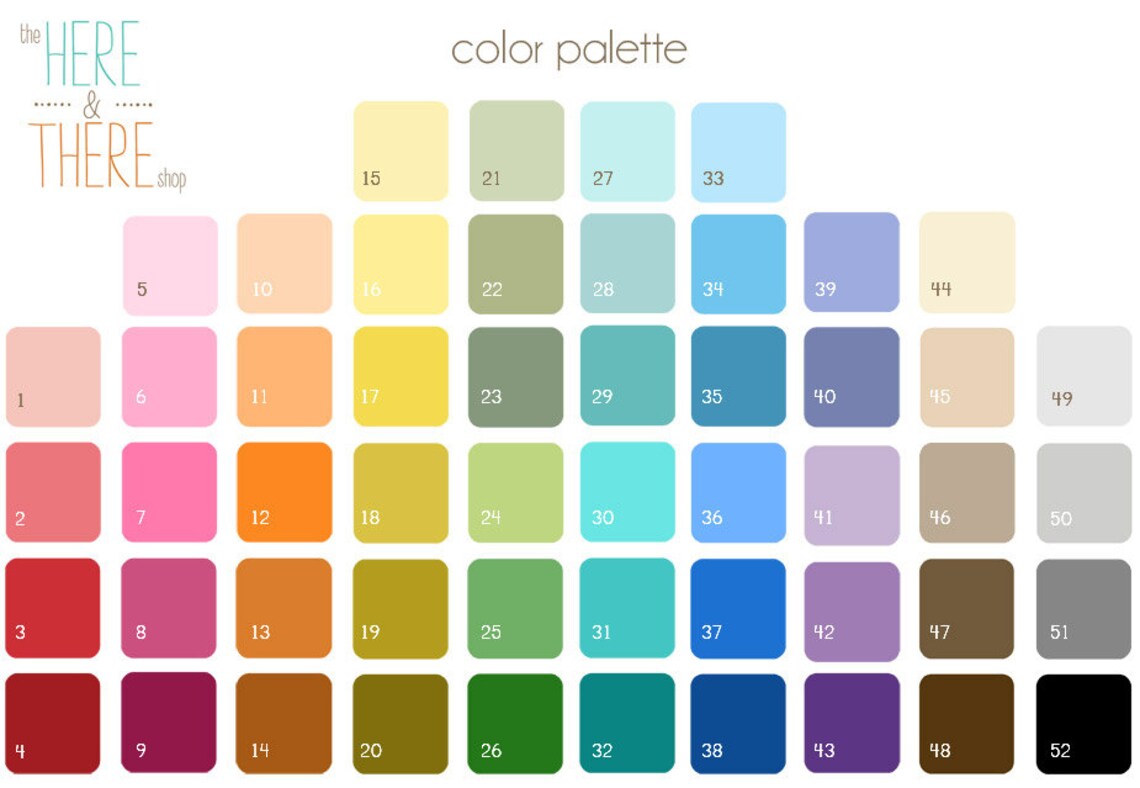 Color Chart Sample Fine Art Paper or Canvas Samples - Etsy