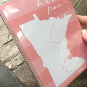 Custom State or Country Note Cards or Greeting Cards, Travel Note Cards ...