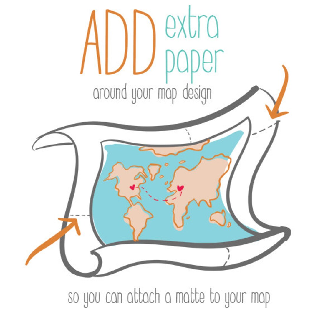 Add Extra White Paper on My Map - Etsy
