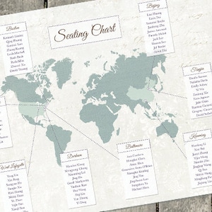 DIGITAL File - Wedding Seating Chart, Personalized Table Seating Plan ...