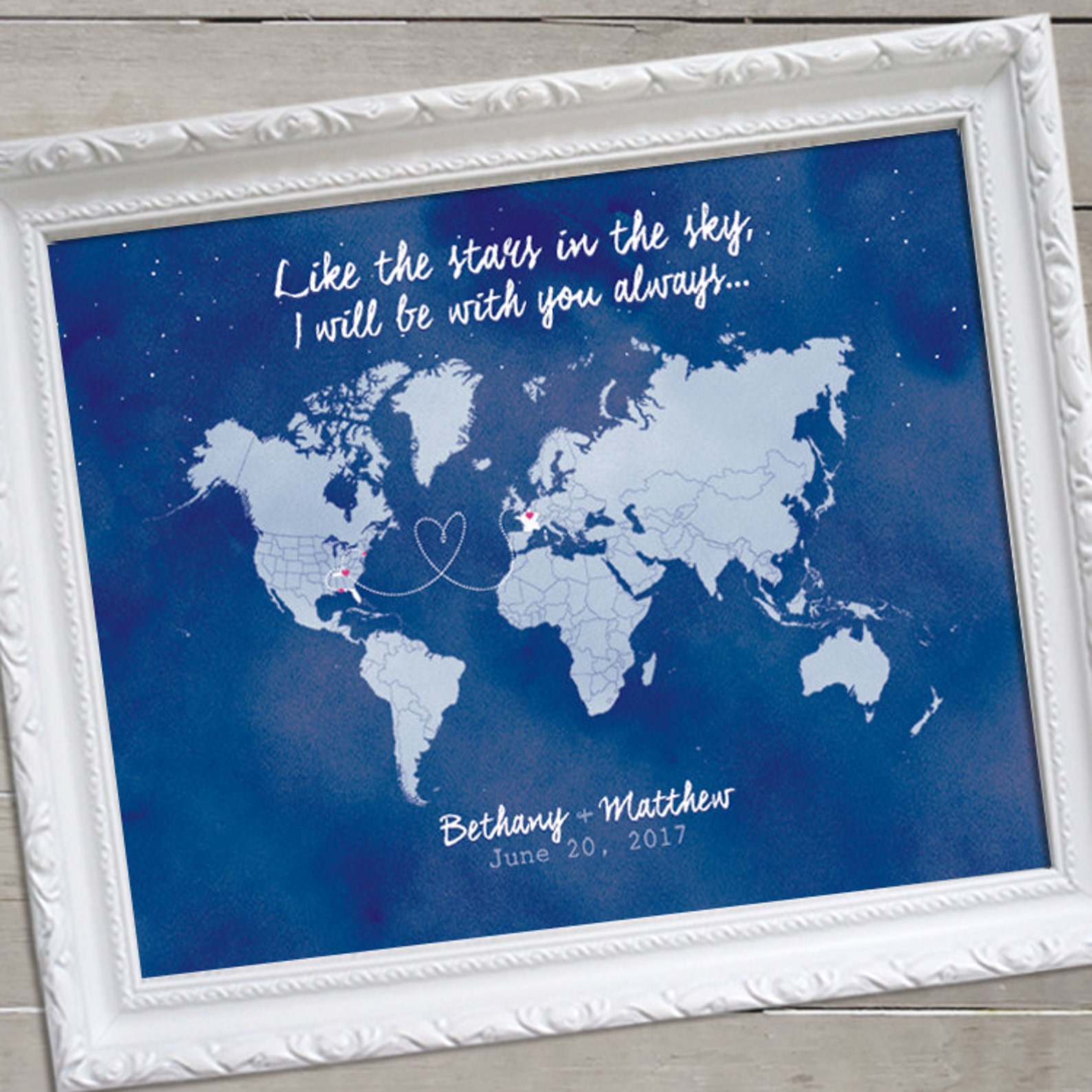 Watercolor World Map Guest Book Map Wedding Guest Book | Etsy