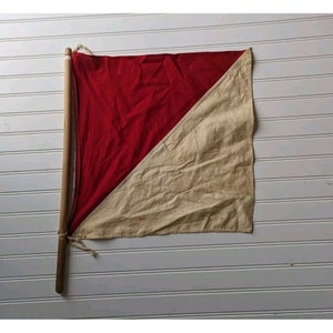 Red and White Cotton Signal Flag. Military, Scout - Etsy