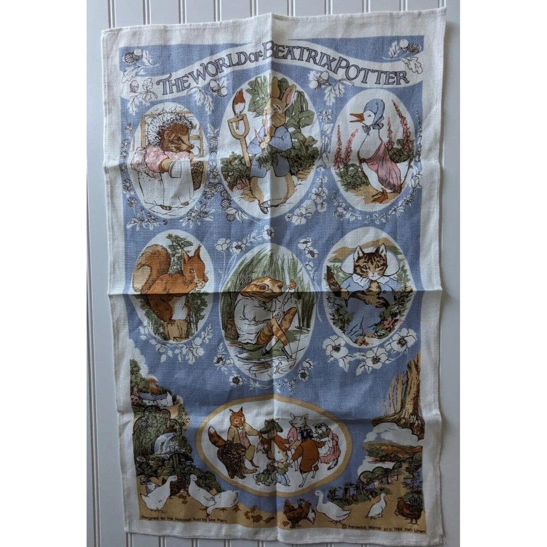 Vintage World Beatrix Potter National Trust Tea Towel 1984 Lee - Etsy Vintage World Beatrix Potter National Trust Tea Towel 1984 Lee - Etsy