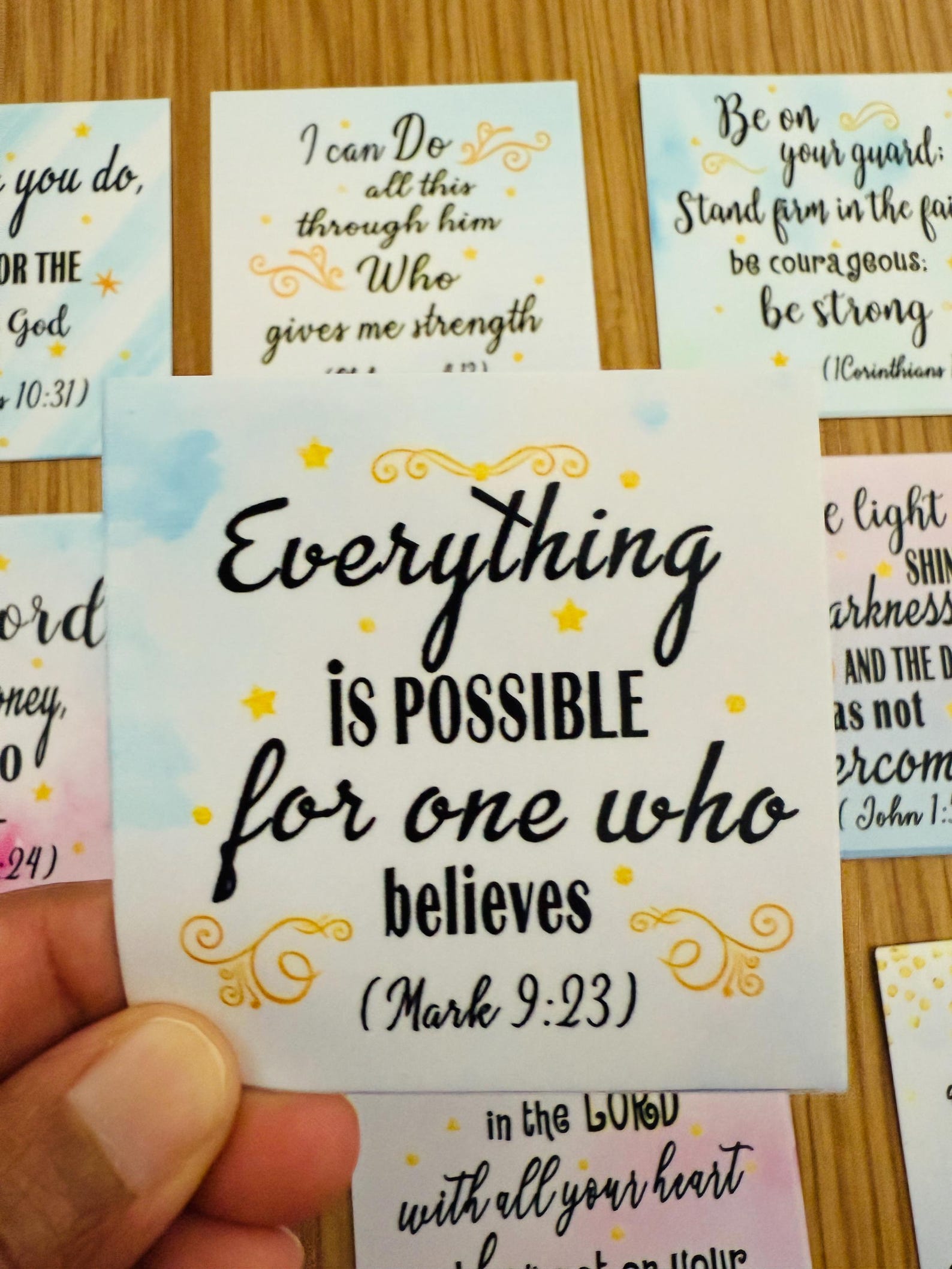 12pcs Christian Bible Verse Magnets Inspirational Refrigerator ...