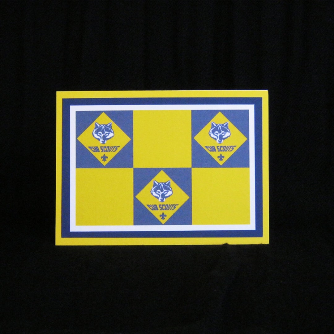 Cub Scout Card Blue & Gold - Etsy