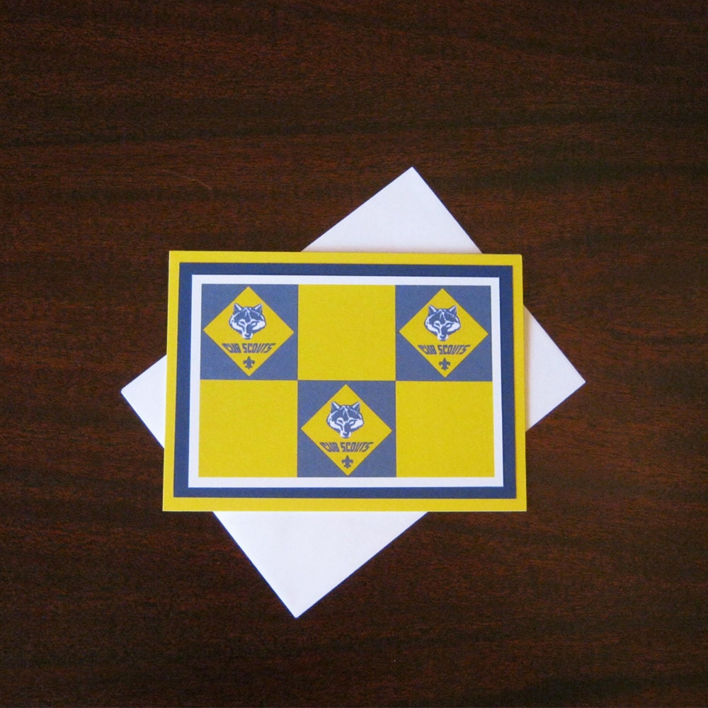 Cub Scout Card Blue & Gold - Etsy