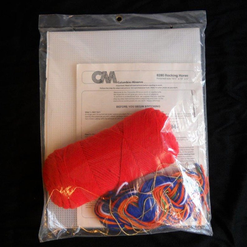 Rocking Horse Plastic Canvas Needlepoint Kit - Etsy