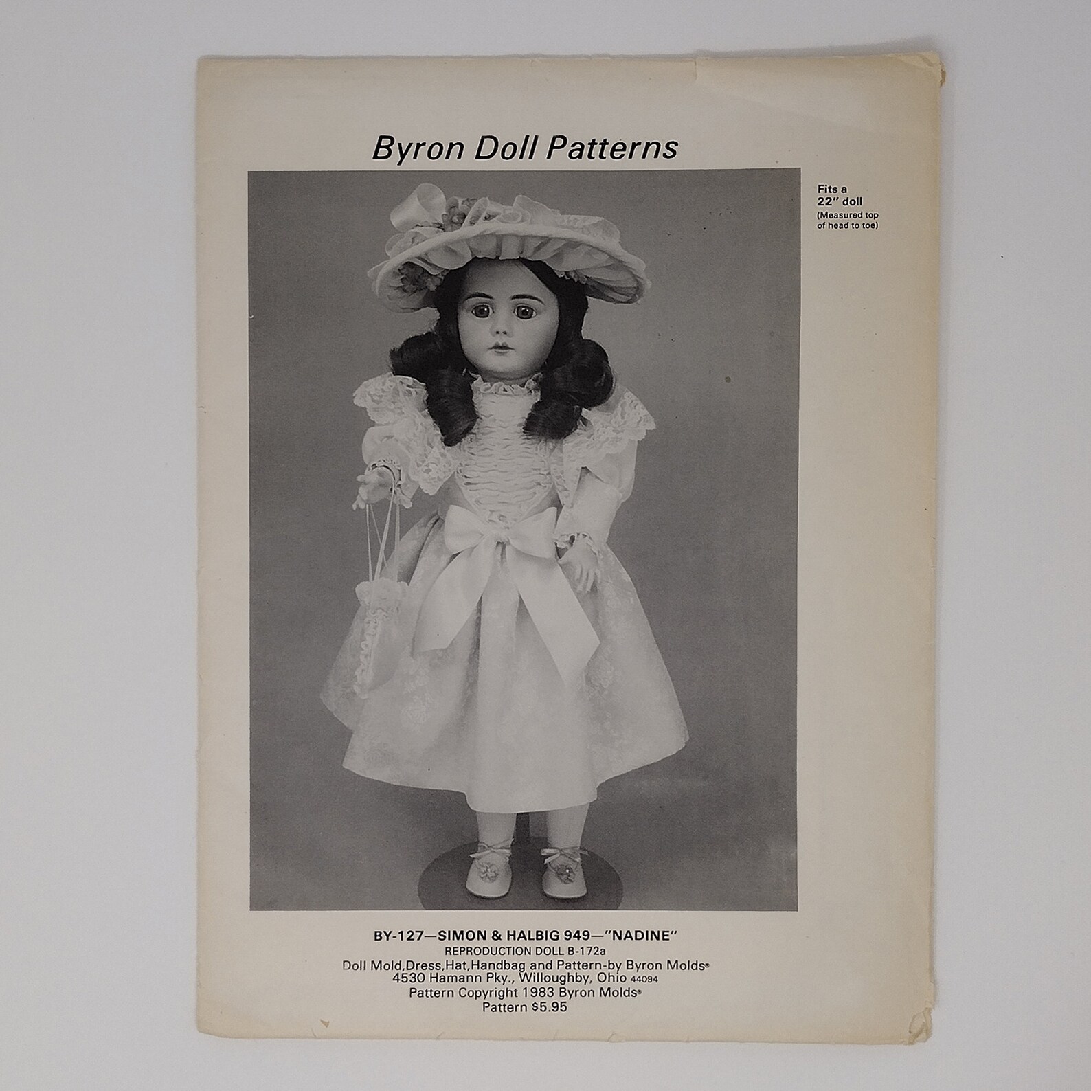 Byron Doll Clothes Pattern Simon & Halbig 949 nadine - Etsy