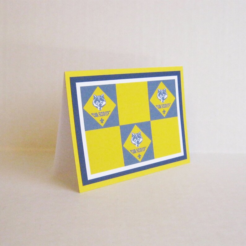 Cub Scout Card Blue & Gold - Etsy