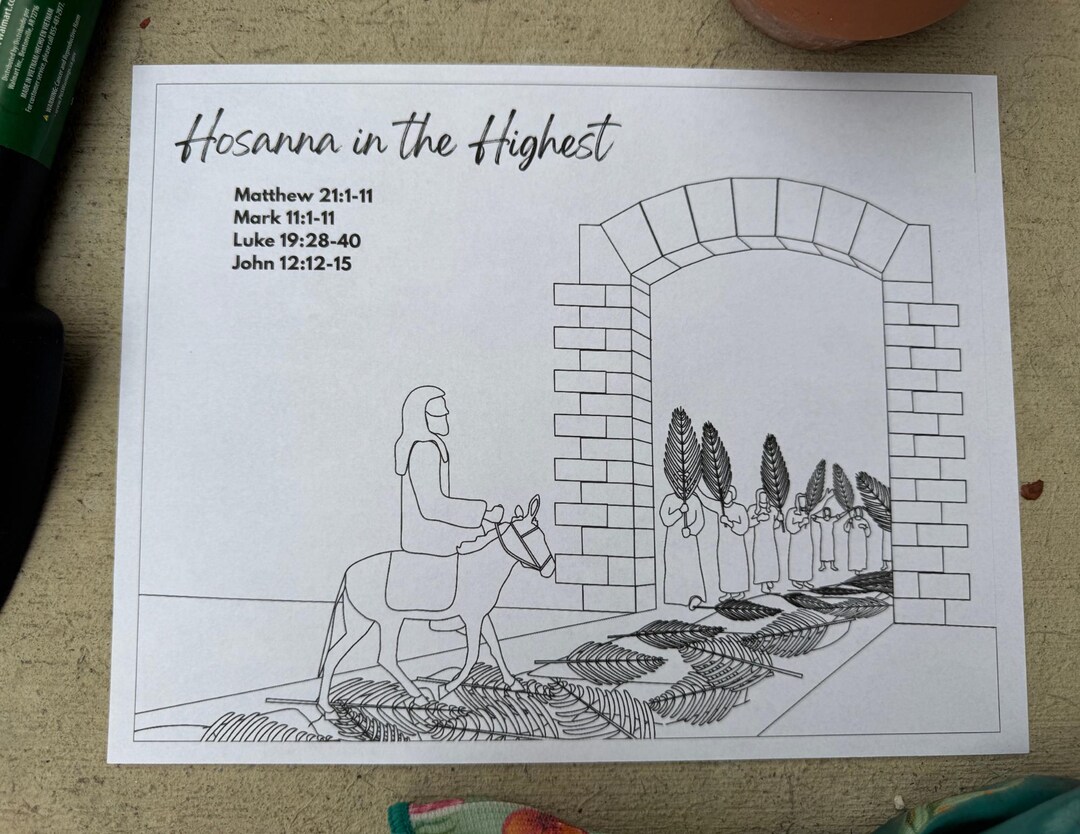 Holy Week Coloring Pages With Bible Verses - Etsy