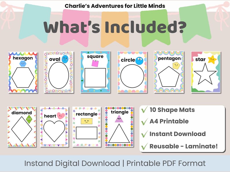 2D Shapes Playdough Mats Printable | Preschool Shape Activity | Fine ...
