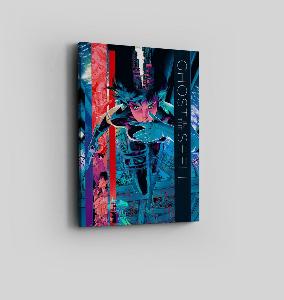 Ghost in the Shell Movie Poster Manga Movie Wall Art Cartoon Canvas ...