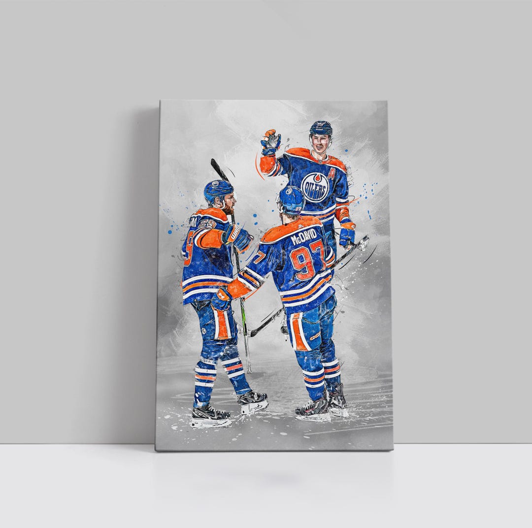 Connor Mcdavid Leon Draisaitl Poster Edmonton Oilers Wall Art Hockey ...