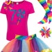 7th Birthday Lollipop Pink Shirt Candy Sweet Shop Rainbow Tutu Outfit ...
