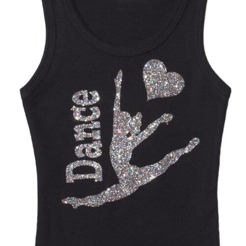 Girls Dance Clothes Dance T Shirts Dancer Silver Glitter - Etsy