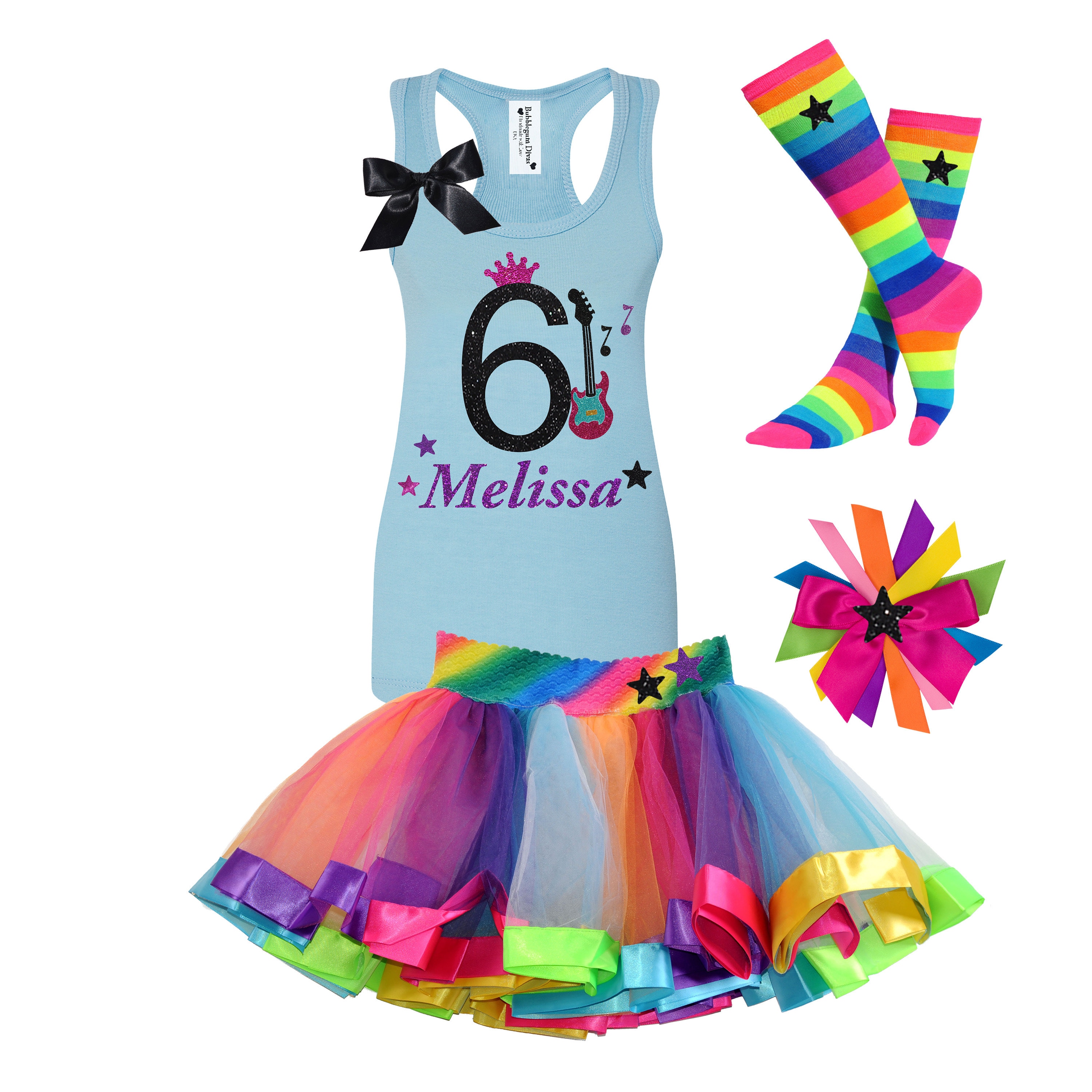 Rock N Roll Theme Party 6th Birthday Electric Guitar Kids Birthday ...