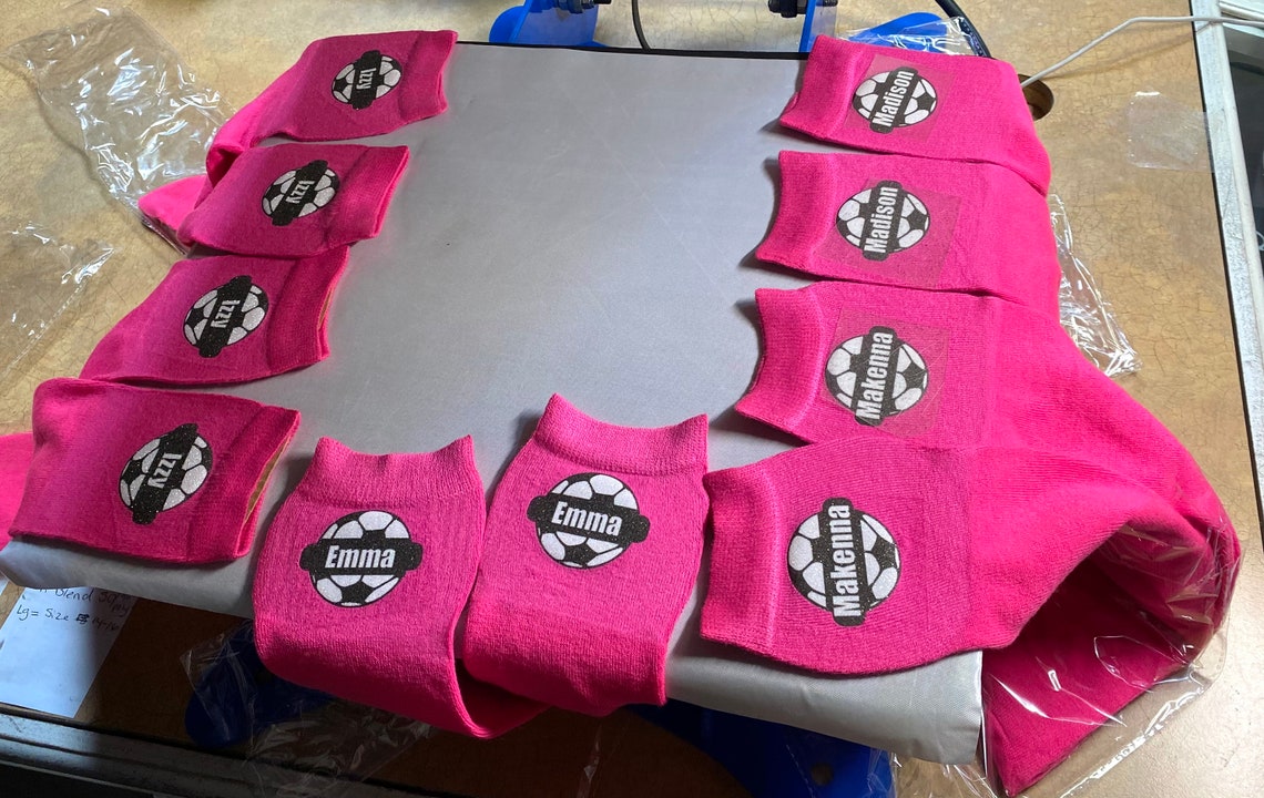Girls Soccer Socks Pink Knee High Socks Personalized Soccer - Etsy