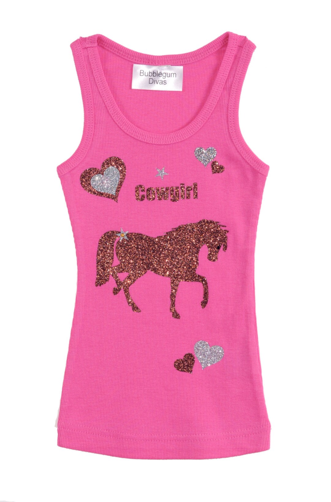 Girls Horse Tank Top Western Clothing Cowgirls Pony Rodeo Country ...