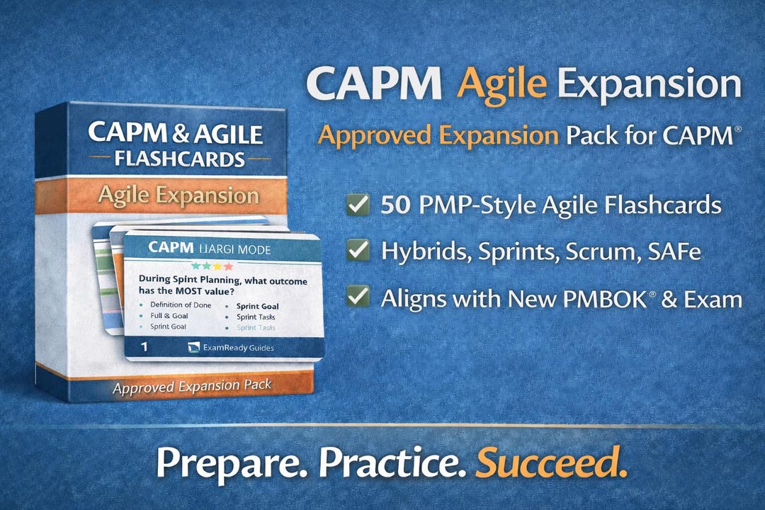 CAPM Agile Expansion Flashcards | 50 Pmi-style Agile Questions (digital ...