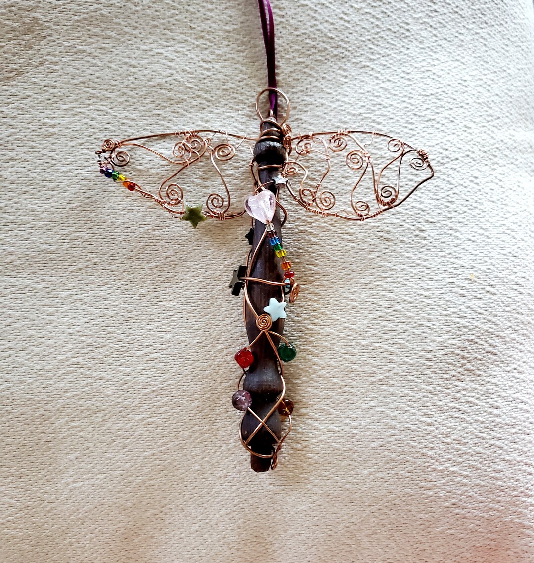 Hybrid of a Dragonfly and Angel Talisman Ornament. One of a Kind - Etsy