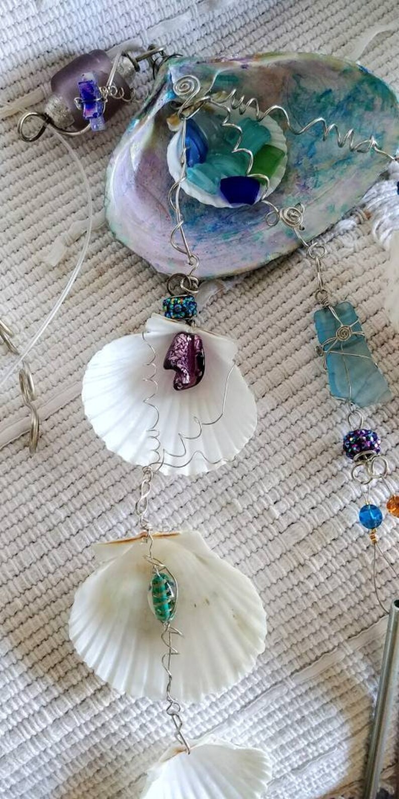 Wind Chime, Seaside Wind Chime, Tropical Wind Chime. Windchime. Painted ...