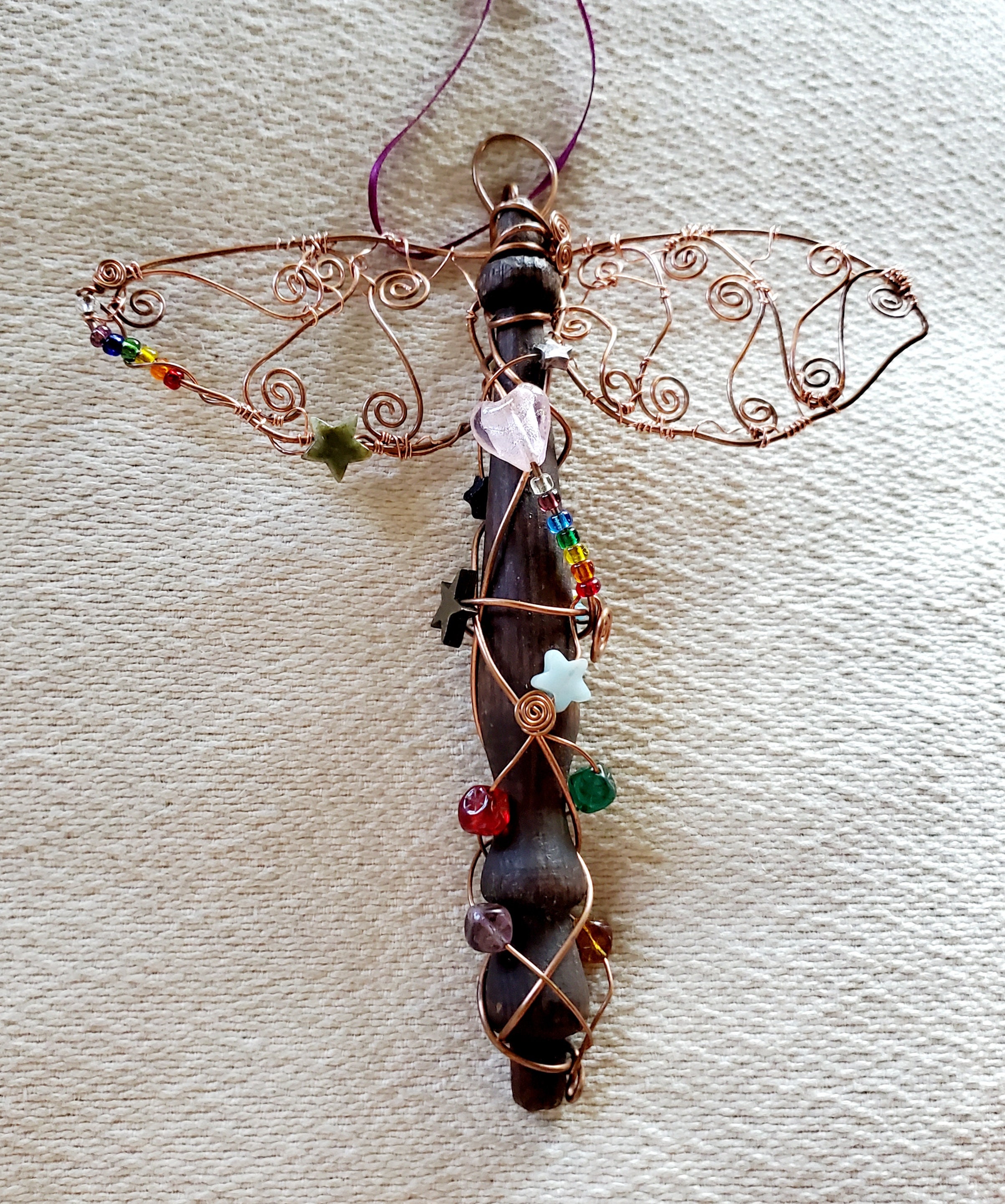 Hybrid of a Dragonfly and Angel Talisman Ornament. One of a Kind - Etsy