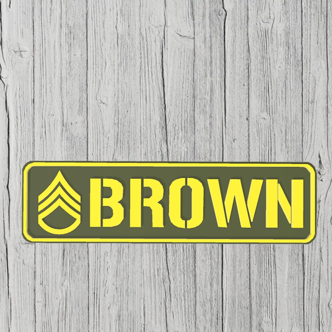 Army Staff Sergeant Wall Sign | Personalized SSG Rank Decor | Custom ...