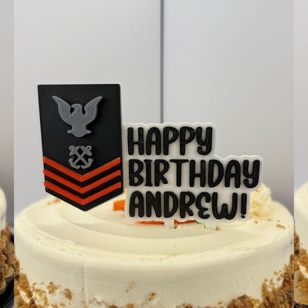 Personalized Navy Petty Officer First Class Cake Topper, Petty Officer ...