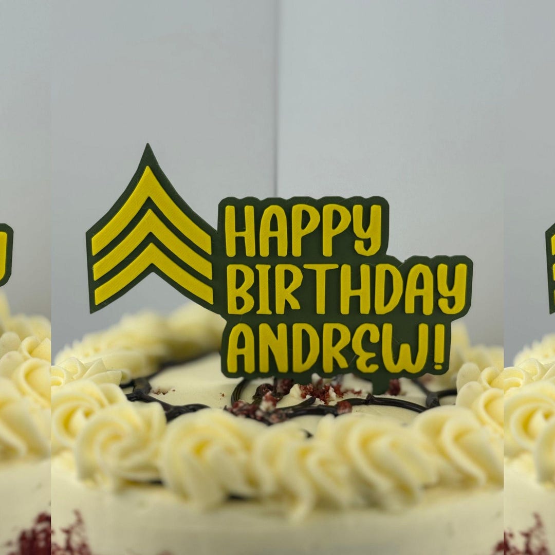 Personalized Army Sergeant Cake Topper, Sergeant Cake Topper, SGT Cake ...