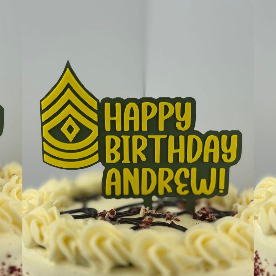 Personalized Army First Sergeant Cake Topper, First Sergeant Cake ...
