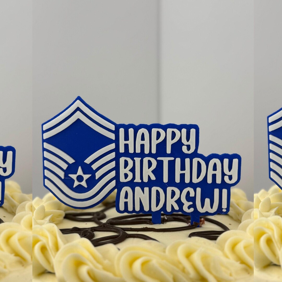 Personalized Air Force Senior Master Sergeant Cake Topper, Senior ...