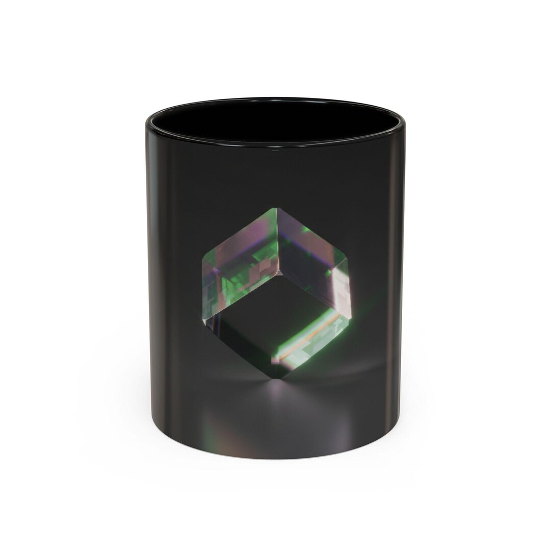 Iridescent Cube Mug | Accent Coffee Cup, Art Mug, Gift Idea, - Etsy