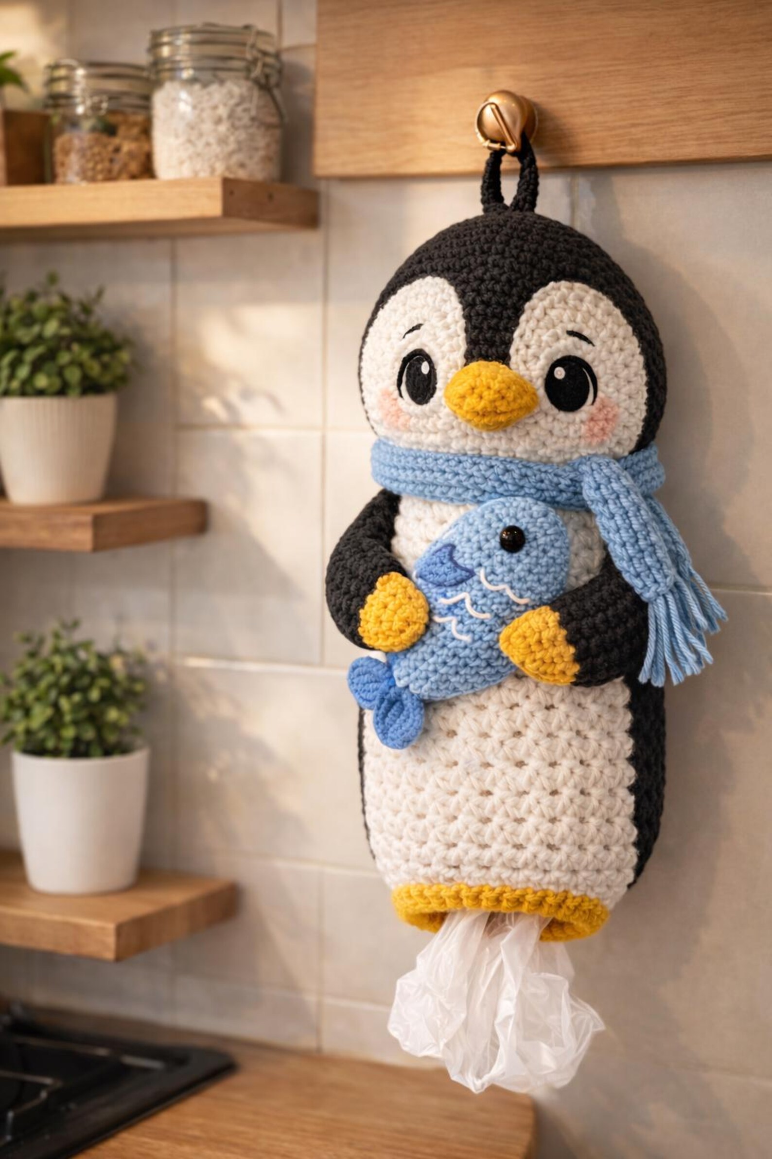 Grocery Bag Penguin- English Crochet Pattern- PDF Digital Download ...