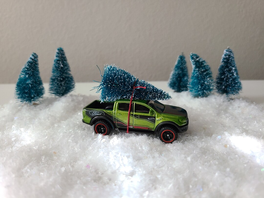 Collectible Hotwheels '19 Ford Raptor Truck Bottlebrush Tree Christmas ...